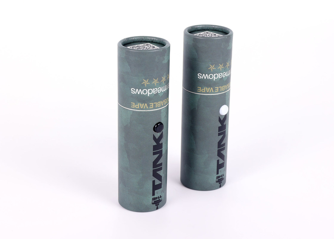 Round Shape Vape Packaging Box Rigid Cannabis Box Sets With Safety Lock