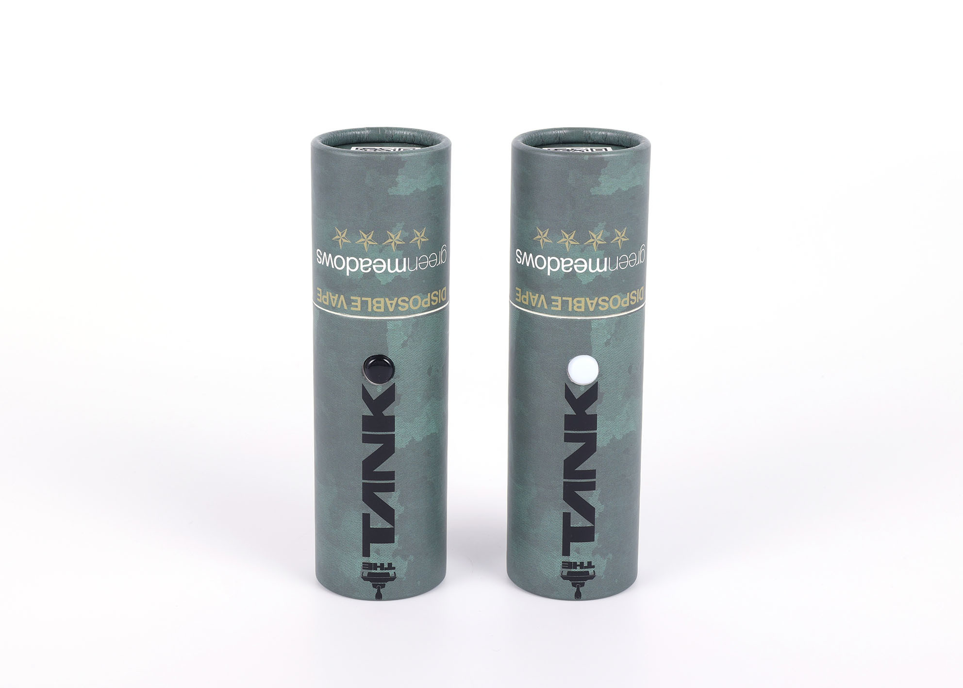 Round Shape Vape Packaging Box Rigid Cannabis Box Sets With Safety Lock